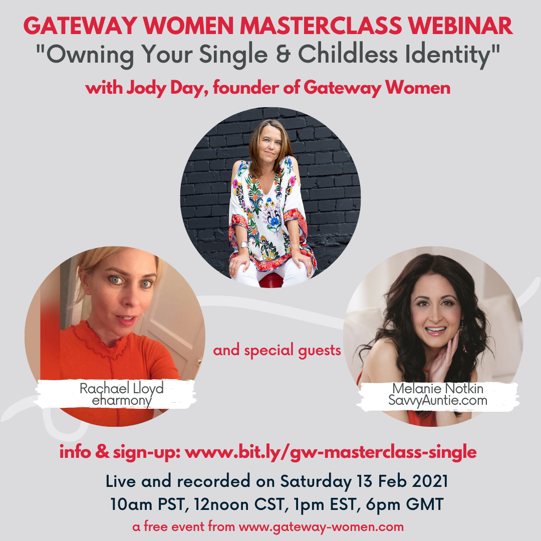 Free Gateway Women Masterclass Webinar: 'Owning Your Single and ...